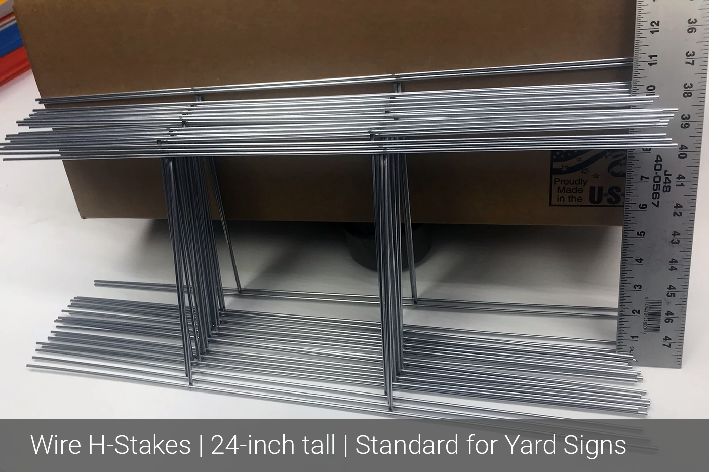 Metal Wire Stands | Sturdy 24” x 10” H-Frame Wire Stakes