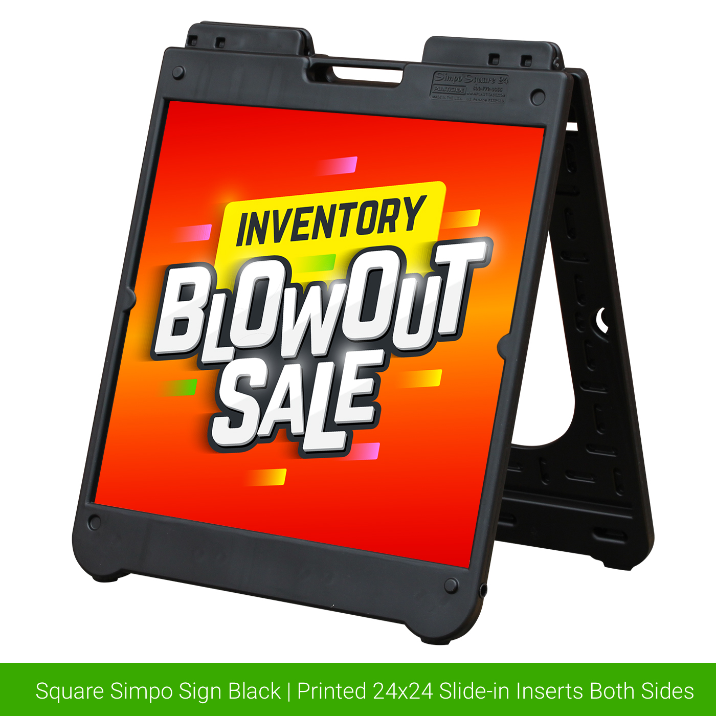 24x24 Square Simpo A-Frames - Square sidewalk A-Frame signs