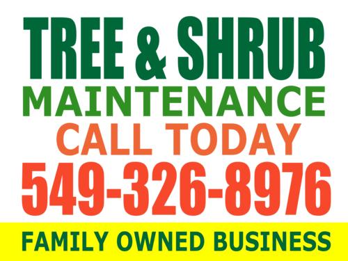 Tree and Shrub Trimming Yard Signs | Printastic