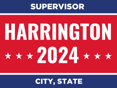 Supervisor Political Signs | Customizable Election Signs