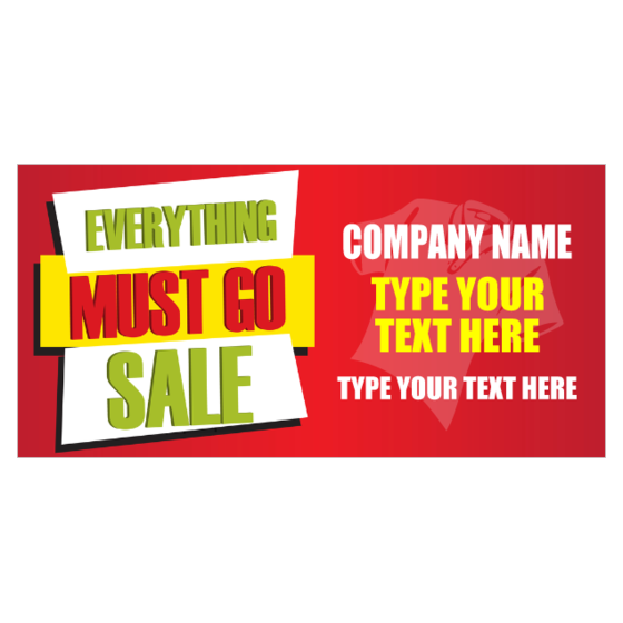 Inventory Sale Banners Everything Must Go From $9.00