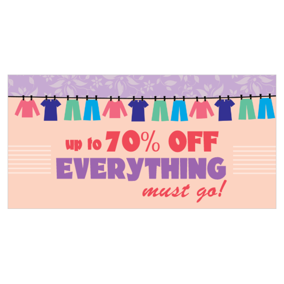 Inventory Sale Banners Everything Must Go From $9.00
