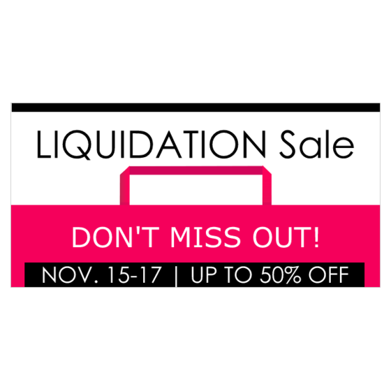 Liquidation Sale Banners From $9.00