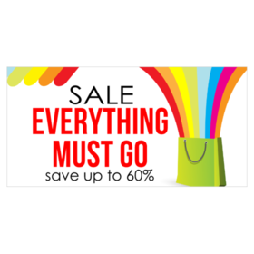 Inventory Sale Banners Everything Must Go From $9.00