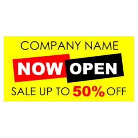 Open For Business Banners - Now Open Banners