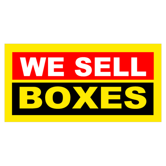 We Sell Box Banners - Announcements that you offer boxes