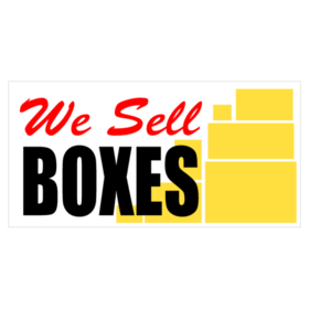 We Sell Box Banners - Announcements that you offer boxes
