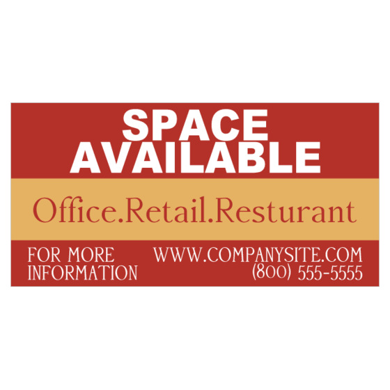 Office Space Real Estate Banners - Vinyl Commercial Banners