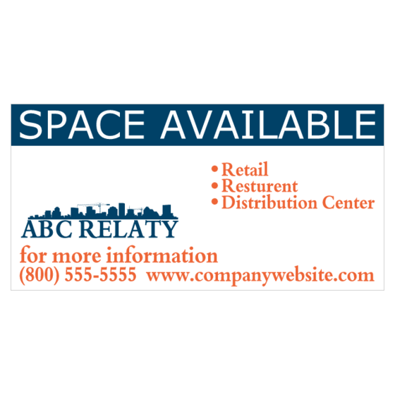 Office Space Real Estate Banners - Vinyl Commercial Banners