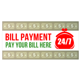Bill Payment Service Signs To Create Billing Service Banners