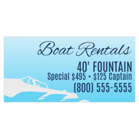 Boat Rental Banners | Printastic.com