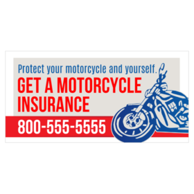 Custom Motorcycle Insurance Banners | Printastic.com