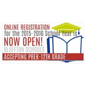Customizable School Registration Banner For New Students