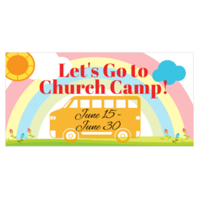 Promote Your Upcoming Event With A Customized Church Camp Banner ...