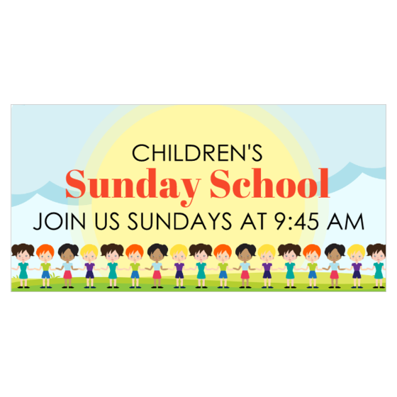 Promotional and Educational Sunday School Banners