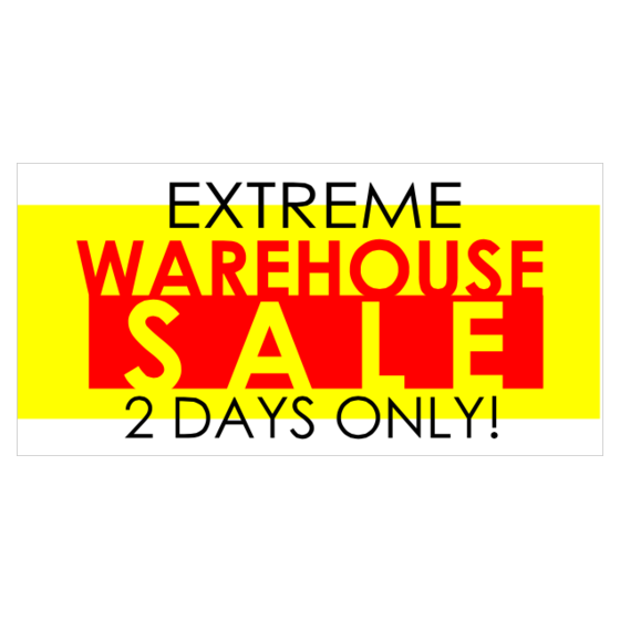 Warehouse Sale Banner!