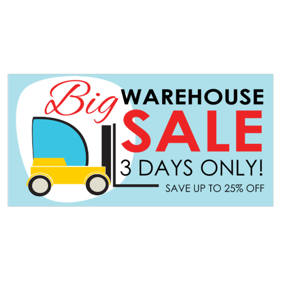 Warehouse Sale Banner!