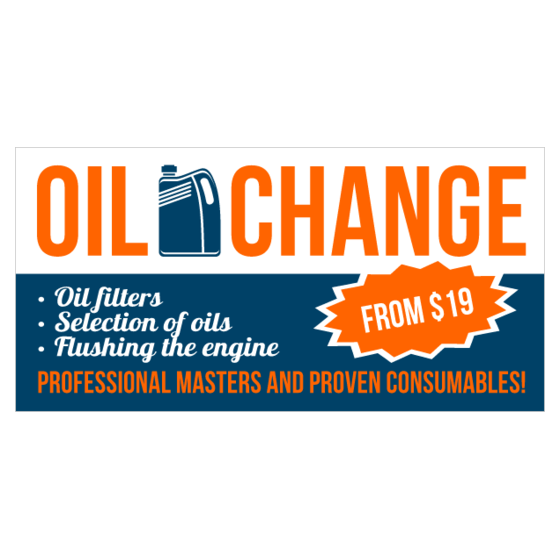Oil Change Banners | Printastic