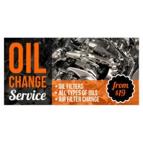 Oil Change Signs | Banners Oil Change Services Use