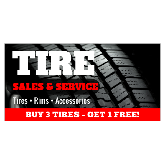 Tire Banners | Banners Tire Shops Use for Promoting Tire Sales