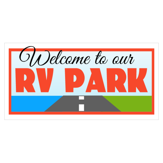 Custom RV Motorhome Park Banners