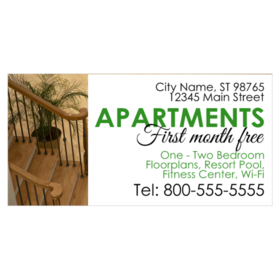 First Month Free Apartment Signs for Rent Apartment Banners