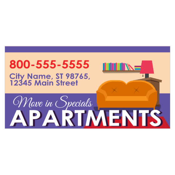 Apartment Banners | Apartment Move In Special Vinyl Banners