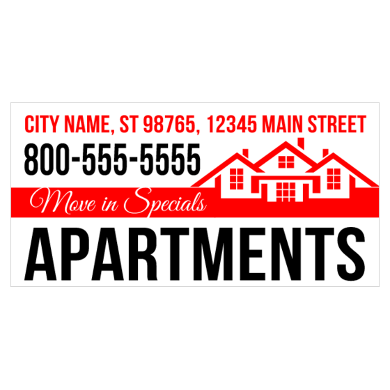 Apartment Banners | Apartment Move In Special Vinyl Banners