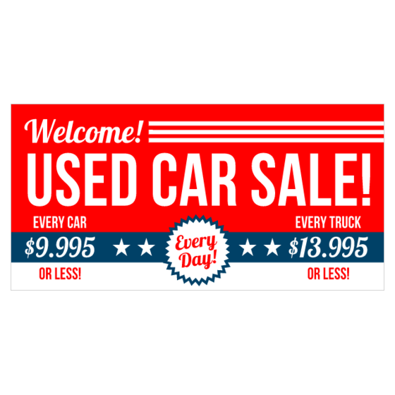 Car Sale Signs | Used Car Dealer Vinyl Banners