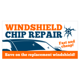 Car Windshield Repair and Replacement Banners