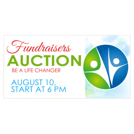 Custom Fundraising Banners Fundraisers use to promote an Auction