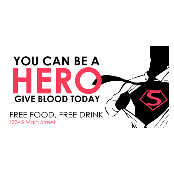 Custom Fundraising Banners Fundraisers use to promote blood drives