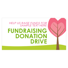 Custom Fundraising Banners Fundraiser Drive Planners use for item donations
