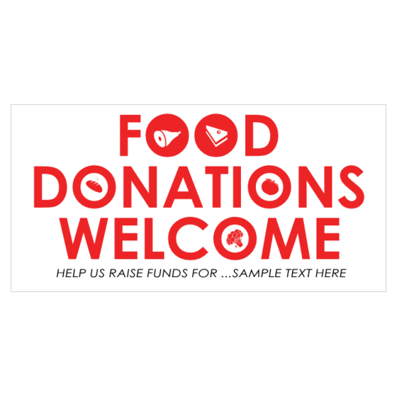 Custom Food Drive Banners for Event Planners and Non Profits
