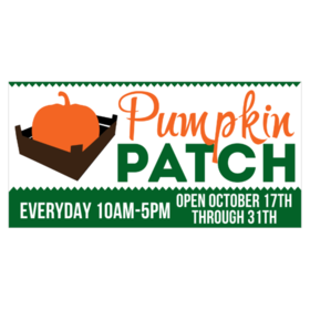 Pumpkin Patch Vinyl Banners | Printastic.com