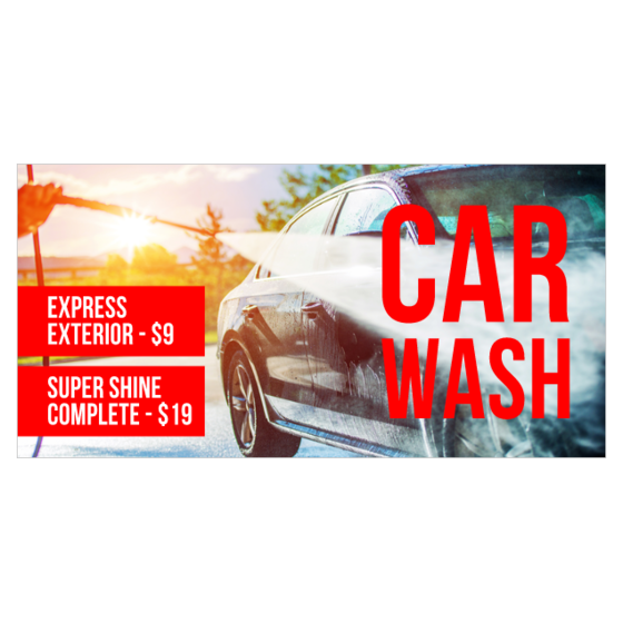 Car Wash Banners | Printastic.com