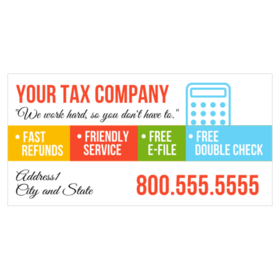 Tax Service Signs For Custom Tax Banners
