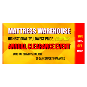 Custom Mattress Store Banners for Mattress Retailers