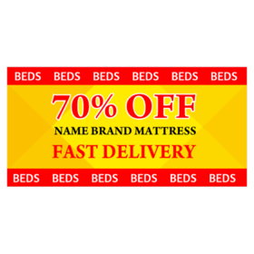 Custom Capable Mattress Store Banners for Mattress Retailers