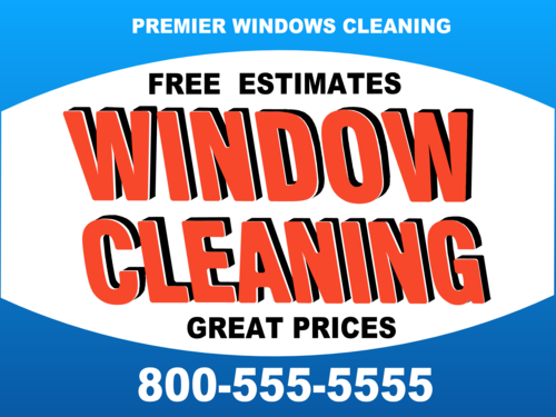 Window Washing Yard Signs