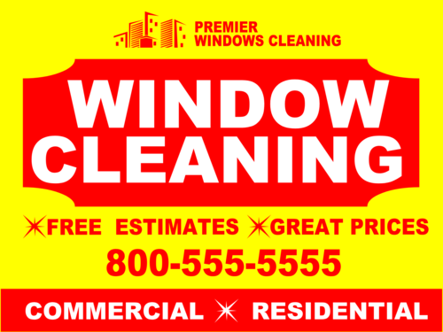 Window Washing Yard Signs