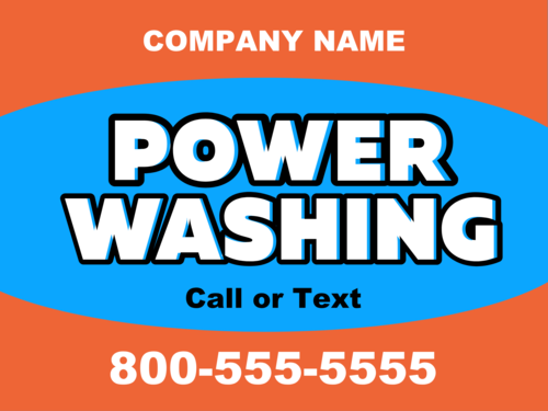 Pressure Washing Yard Signs