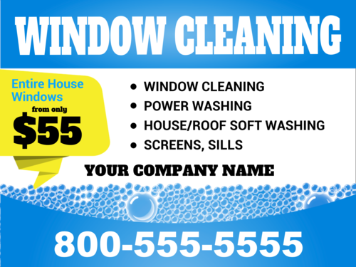 Window Washing Yard Signs | Printastic