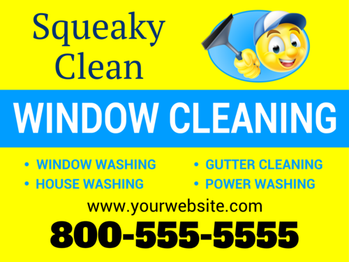 Window Washing Yard Signs | Printastic