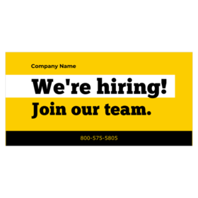Now Hiring Banners | Help Wanted Banners | Printastic