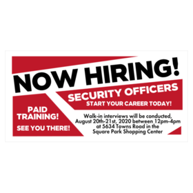 Now Hiring Banners | Help Wanted Banners | Printastic