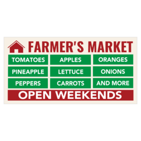 Custom Farmers Market Banners | Printastic