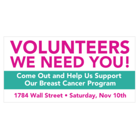 Volunteer Organization Banners | Printastic