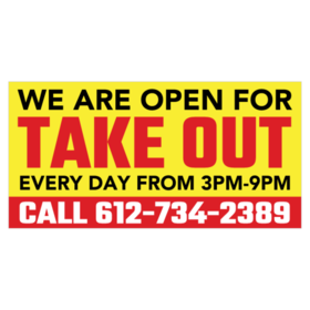 Take-Out Food Restaurant Banners | Printastic
