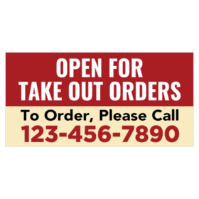 Take-Out Food Restaurant Banners | Printastic